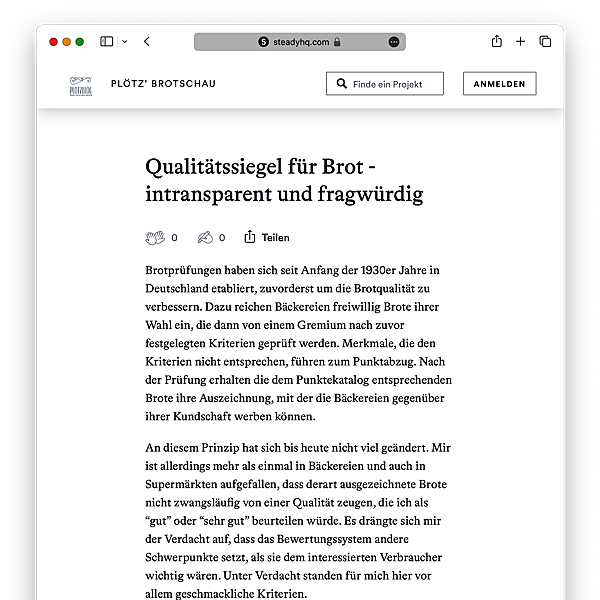 Der Plötz-Brot-Check: Plötzblog